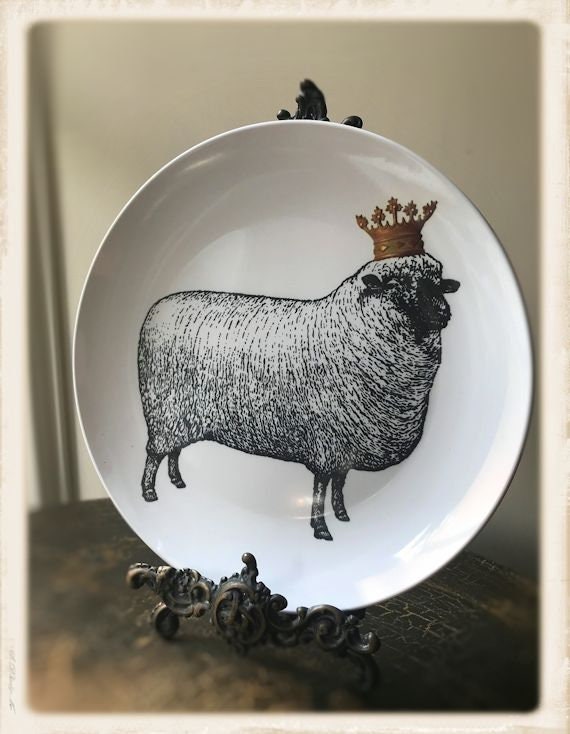 Plates Art Plate Decorative Serving Dishes Farmhouse Kitchen Decor ...