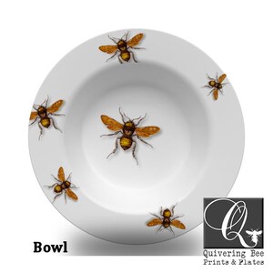 Bee Art Dinner Plateshoneybee Dinnerwarethermosāf® - Etsy