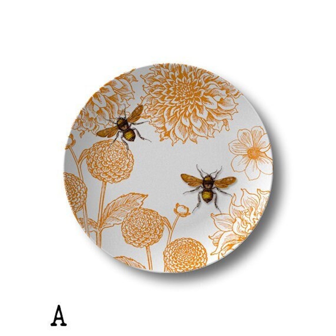Botanical Dinner Plate,bird Art Plate,decoware™ Dinnerware,honeybee ...