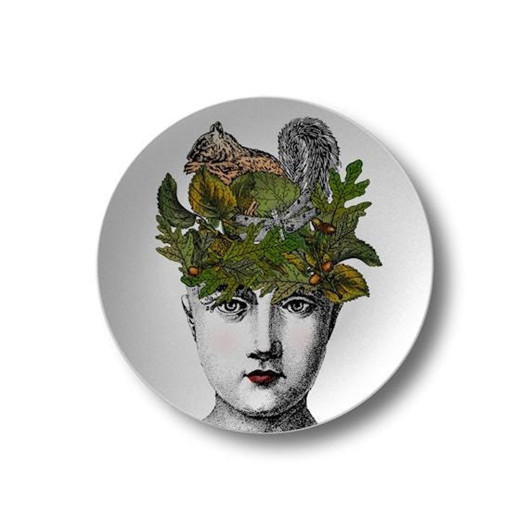 Squirrel Lady Dinner Plate: Face Art Dinnerware, Durable Indoor/outdoor ...