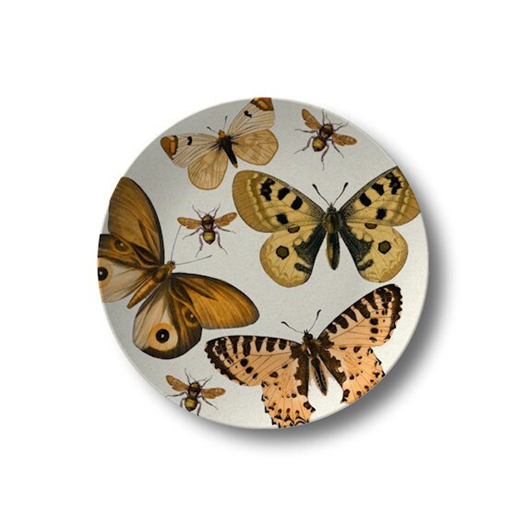 Butterfly Dinner Plate, Butterfly Themed Dinnerware, Bee Plates, 10 ...