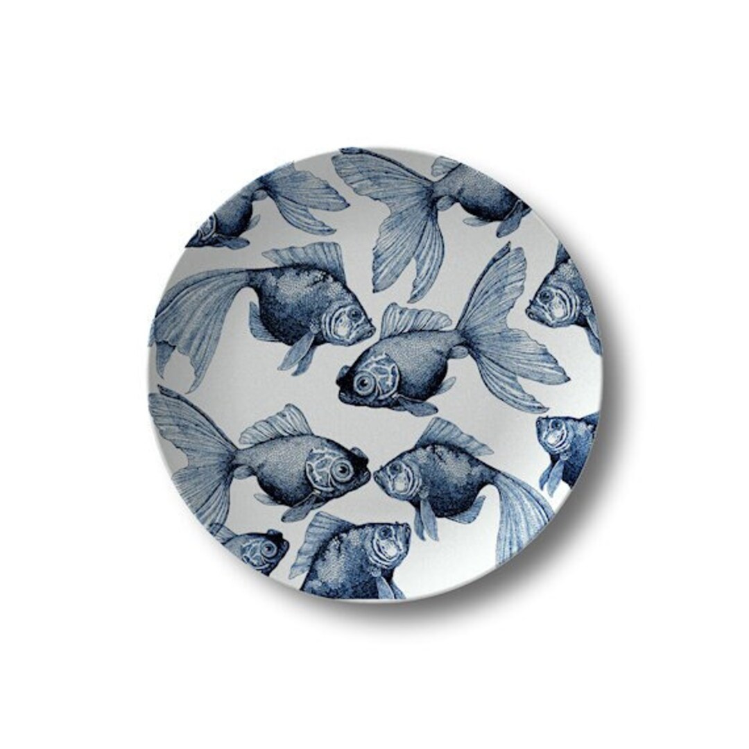 Goldfish Dinner Plates, Indoor/outdoor Dinnerware, Fish Themed Dishes ...