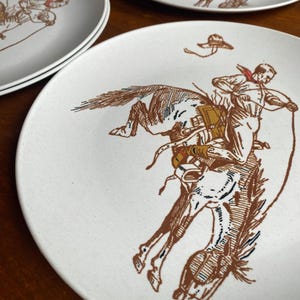 Rodeo Cowboy Dinner Plate: Rustic Western Ranch Dinnerware, Made in the ...