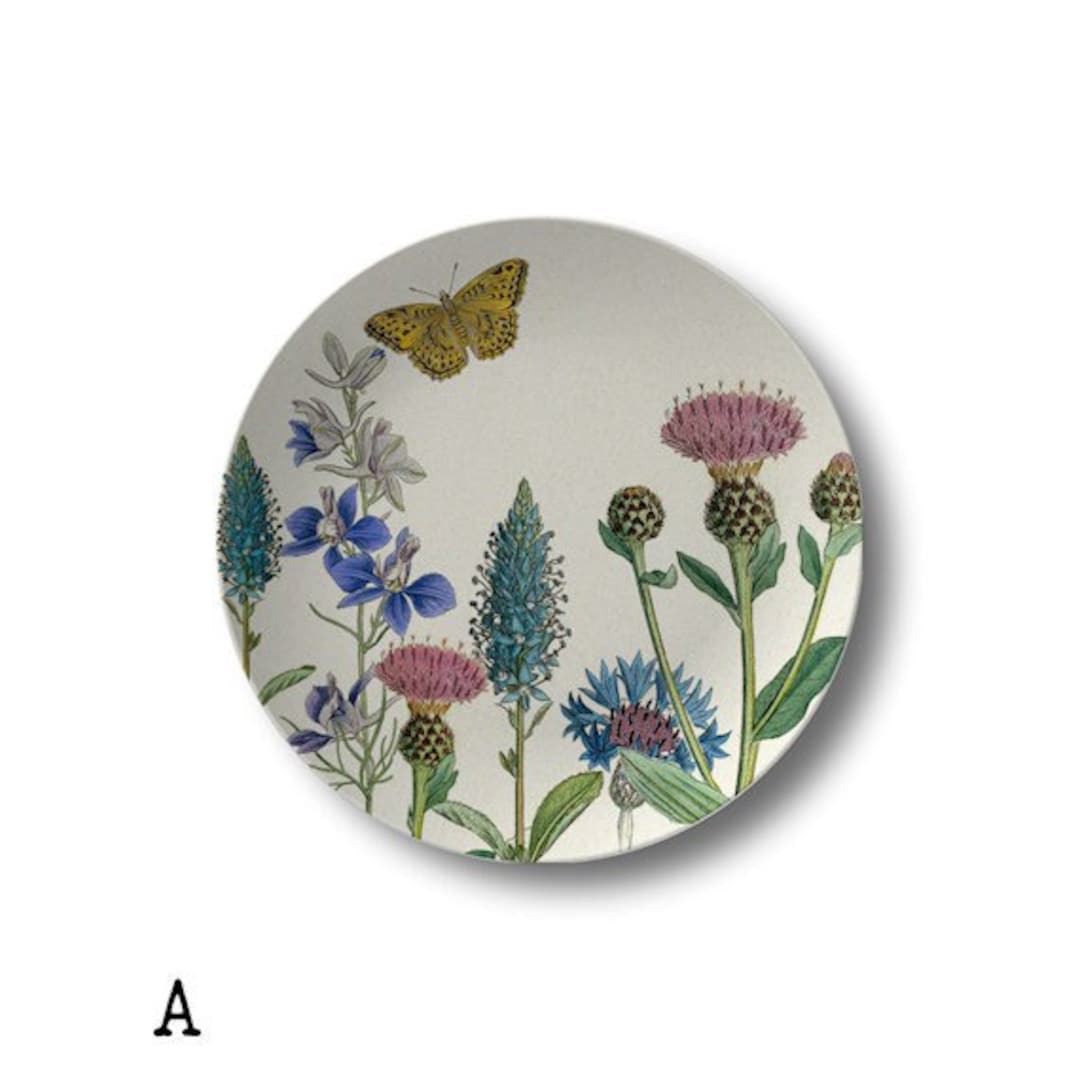 Botanical Dinner Plate,bee Art Plates,butterfly Dinner Plates,decoware ...