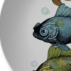 Goldfish Dinner Plate: Coastal Dinnerware, Beach House Kitchenware ...