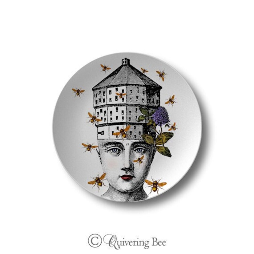 Bee Themed Dinner Plates, Honeybee Dishes, Indoor/outdoor Dinnerware ...