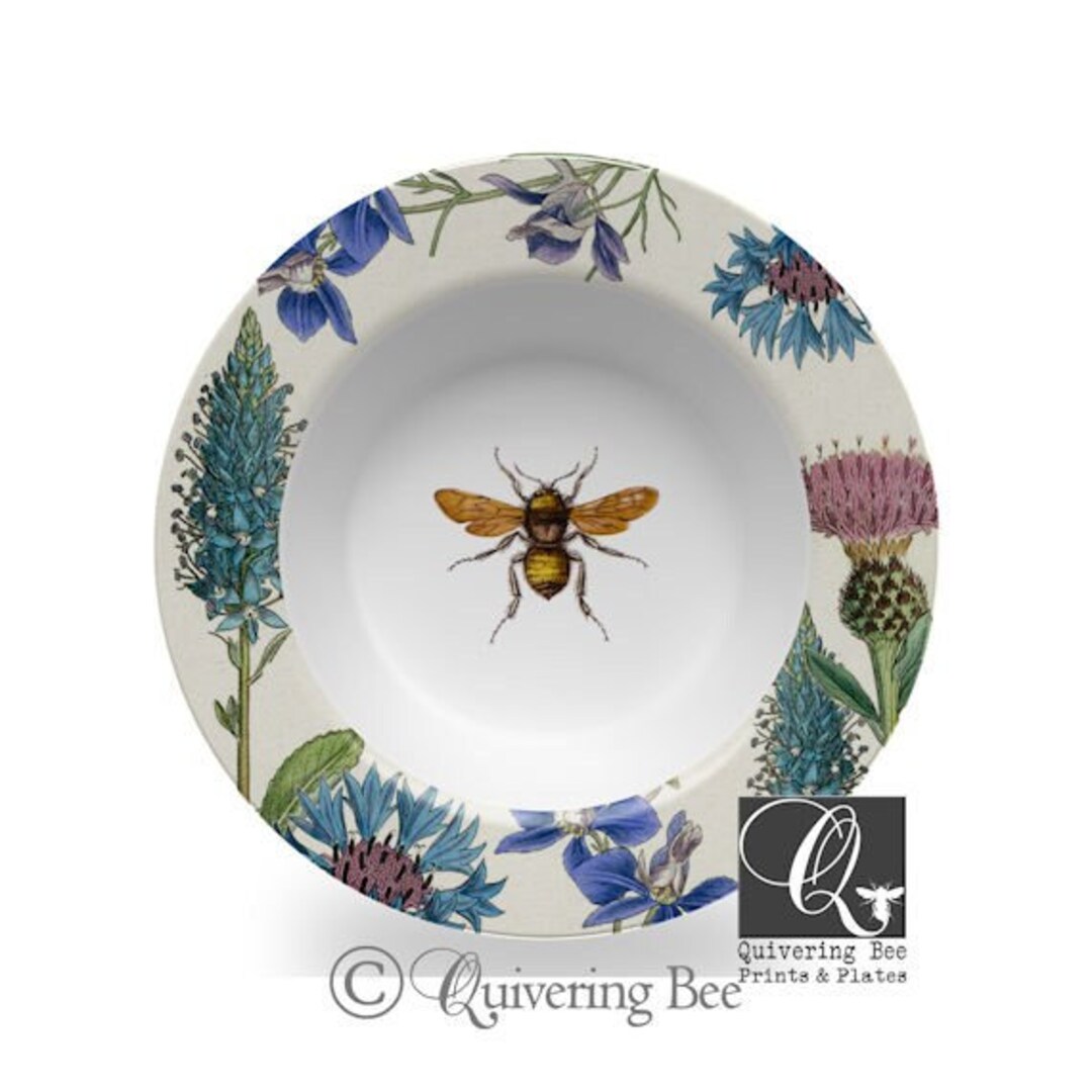 Botanical Art Bowls,bee Bowls,butterfly Art Bowls,decoware™ Dinnerware ...
