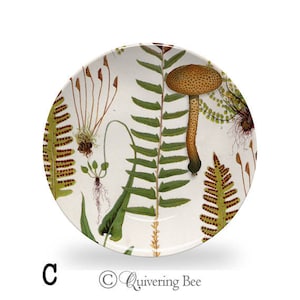 Mushroom & Fern Dinner Plate, Decoware™ Dinnerware, Woodsy Botanical ...