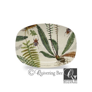 Set of 6 Fern Dinner Plates,vintage Botanical Dish Set,durable Indoor ...