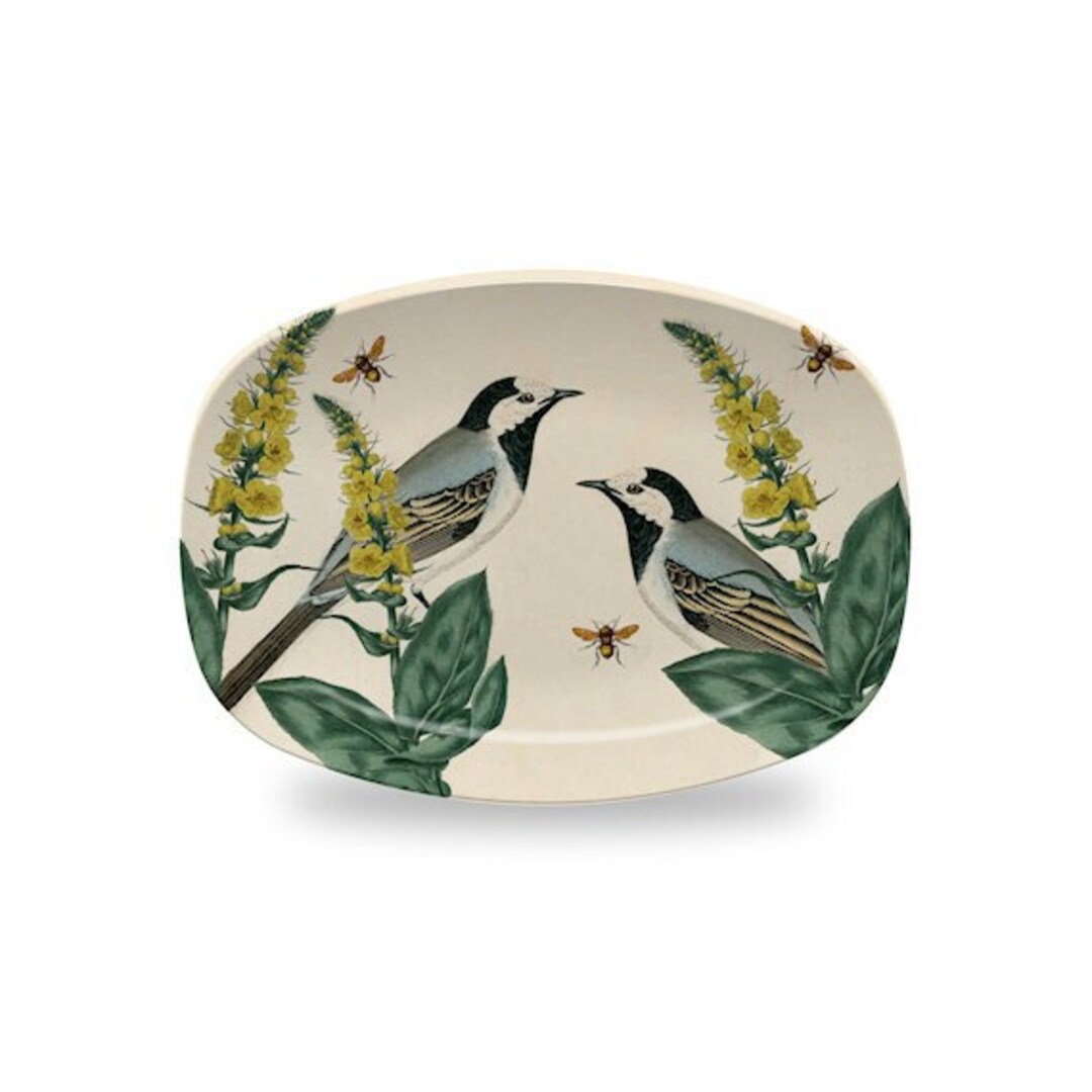 Bird Art Serving Platter,vintage Botanical Tray,decoware™ Dinnerware ...
