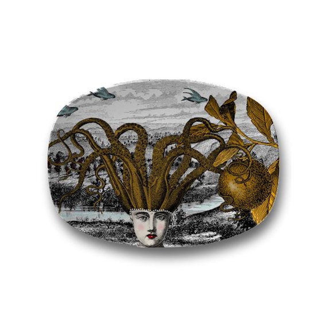 Octopus Serving Platter, Coastal Dinnerware, Indoor/outdoor Serving ...