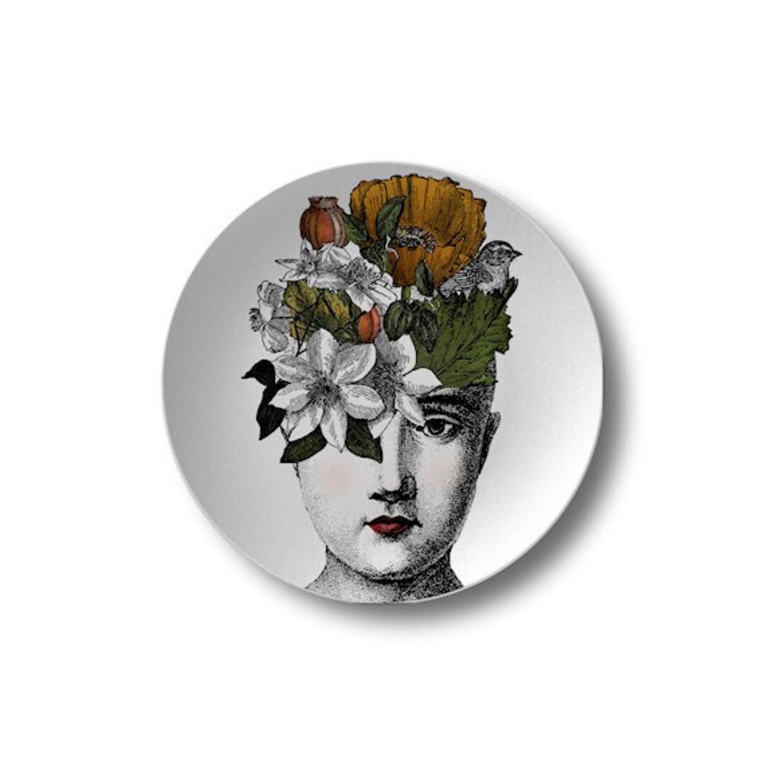 Botanical Dinner Plates,decoware™ Dinnerware,face Art Plate,floral ...