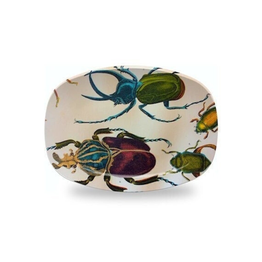 Beetle Themed Serving Platter, Durable Indoor/outdoor Serving Tray ...