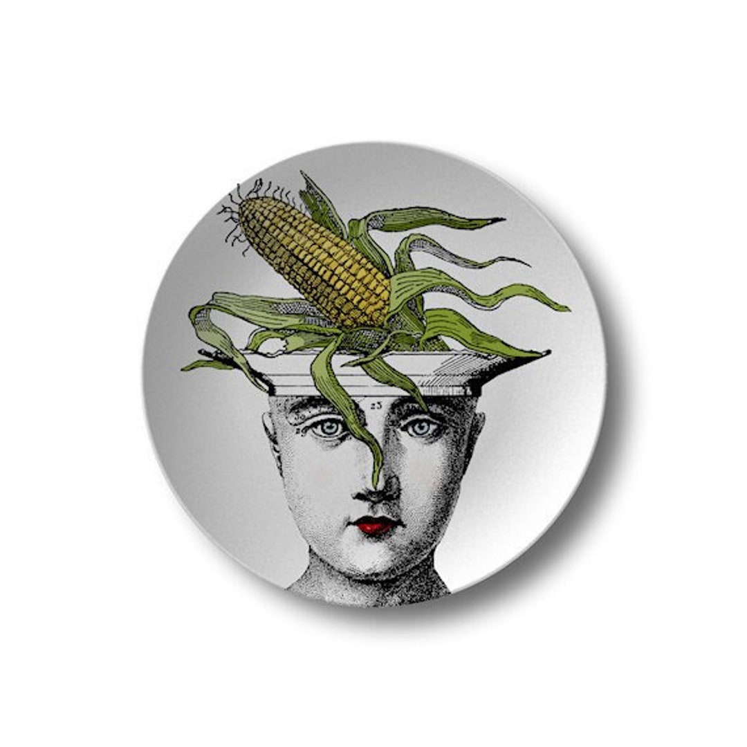 Corn Lady Art Dinner Plate: Durable Medical-grade Polymer Dish #10045 ...