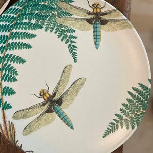 Dragonfly Fern Dinner Plate: Durable Cabin Tableware, Woodland Dishware ...