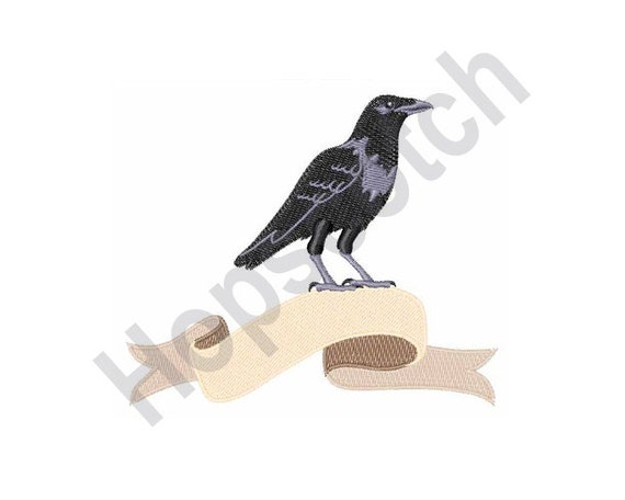 Crow Machine Embroidery Design | Etsy