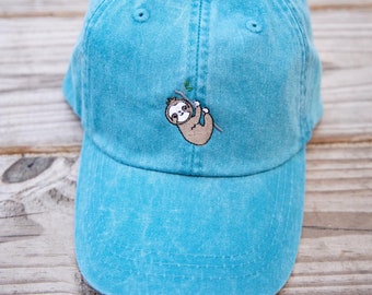 Wizard Sloth Corduroy Hat Handmade Embroidered Corduroy Dad - Etsy