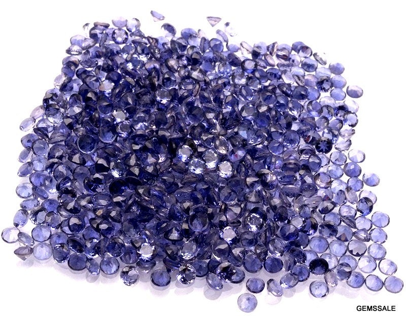 10 pieces 3mm Iolite Faceted Round Loose Gemstone AAA Quality | Etsy
