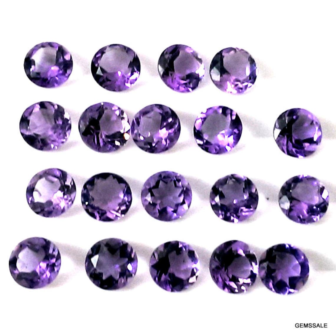 10 Pieces 4mm Amethyst Faceted Round Loose Gemstone Natural - Etsy India