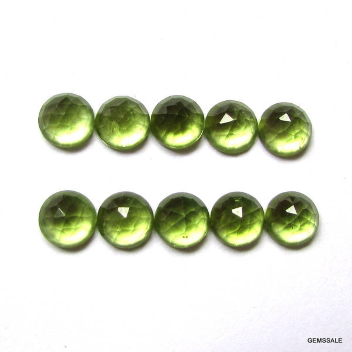 10 Pcs Lot 6mm PERIDOT Round Rosecut Gemstone AAA Quality - Etsy
