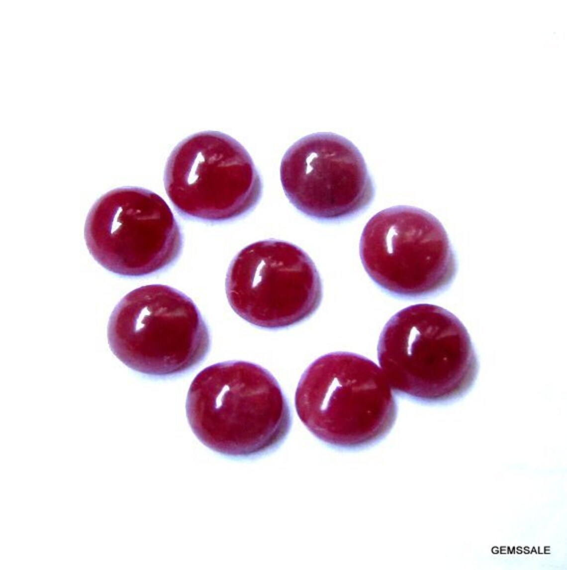 1 Pieces 6mm Ruby Cabochon Round Loose Gemstone 100% natural | Etsy