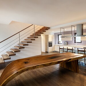 Curved Shape Acacia Wood Table 10 Ft X 40" - Etsy