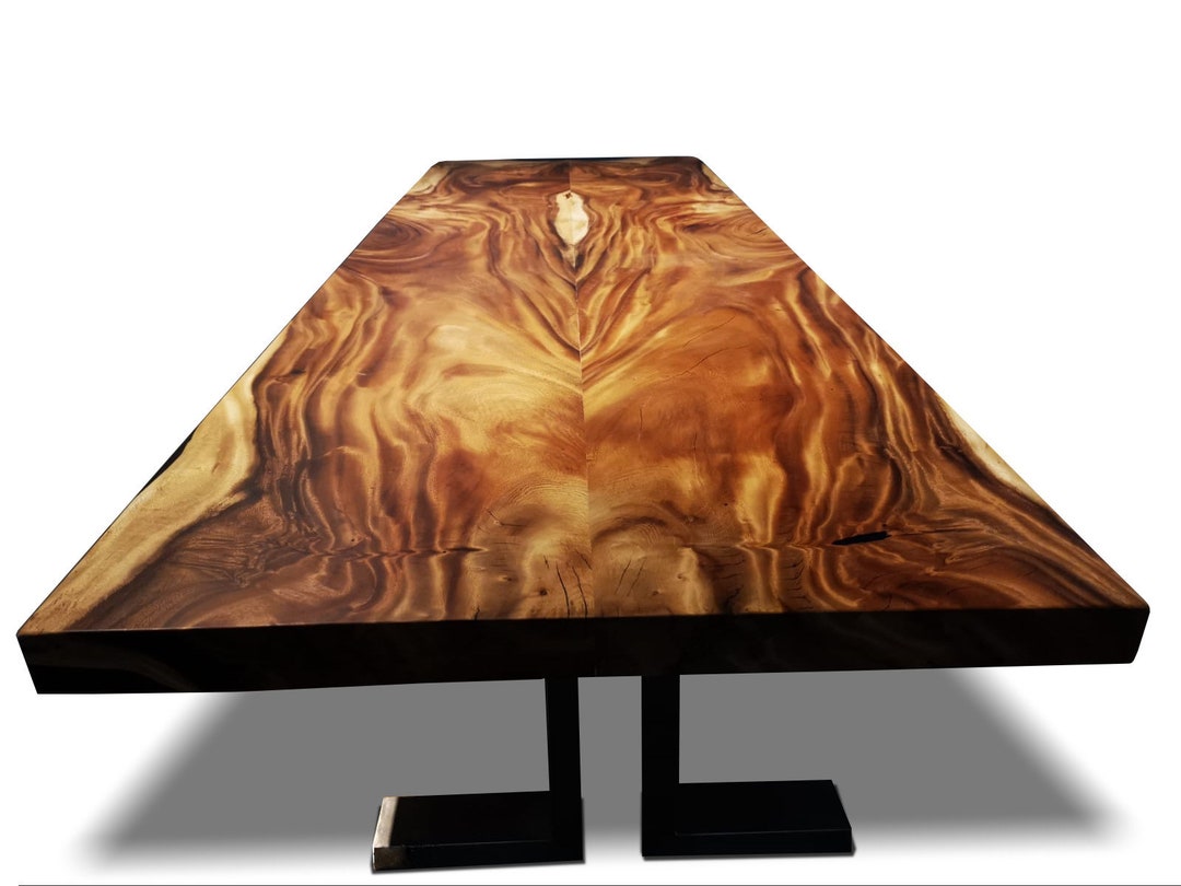 Straight Cut Dining Table Acacia Wood Table, Epoxy Resin Table ...