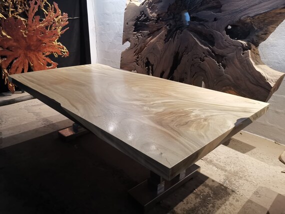 Home Decor Conference Table Farmhouse Table Kitchen Table Custom Made Bespoke Table Acacia Wood Monkey Pod Wood Rustic Style Etsy