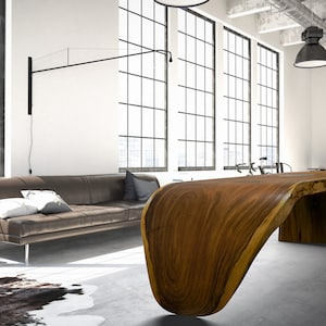 Curved Shape Acacia Wood Table 10 Ft X 40" - Etsy