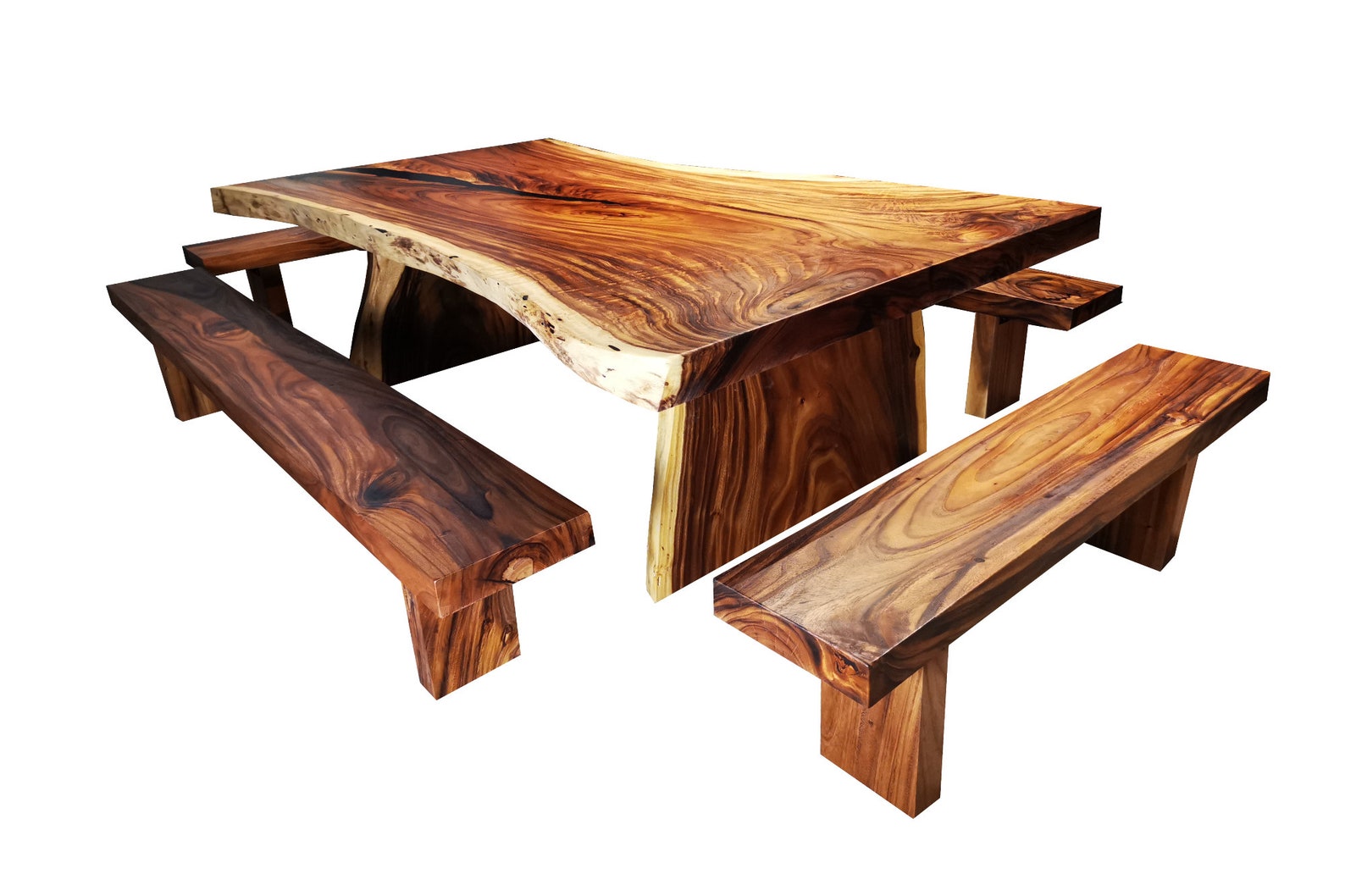 Rustic Banquet Acacia Dining Table Wood Dining Table Live - Etsy