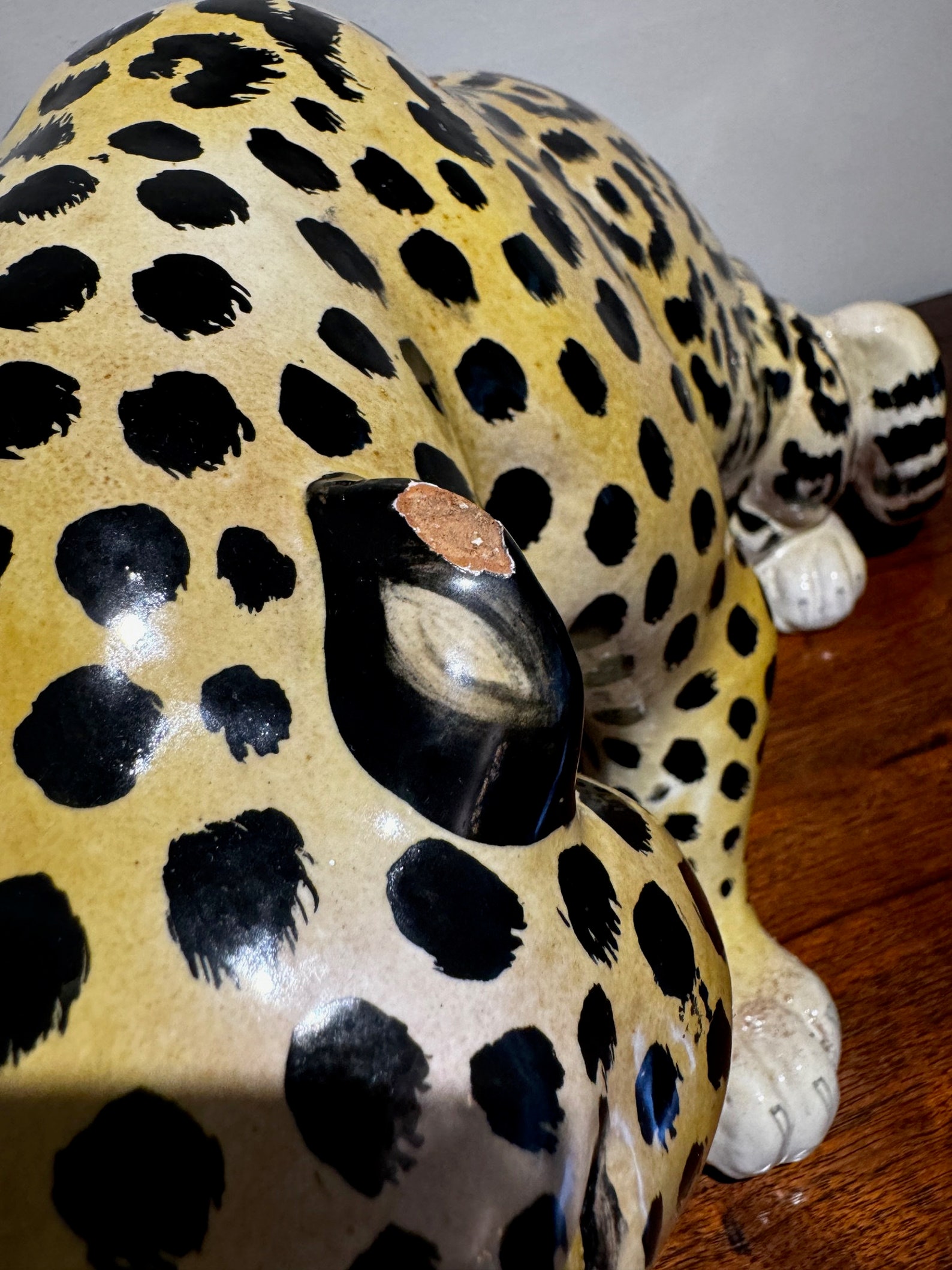 Large Vintage Italian Glazed Terracotta Leopard - Etsy