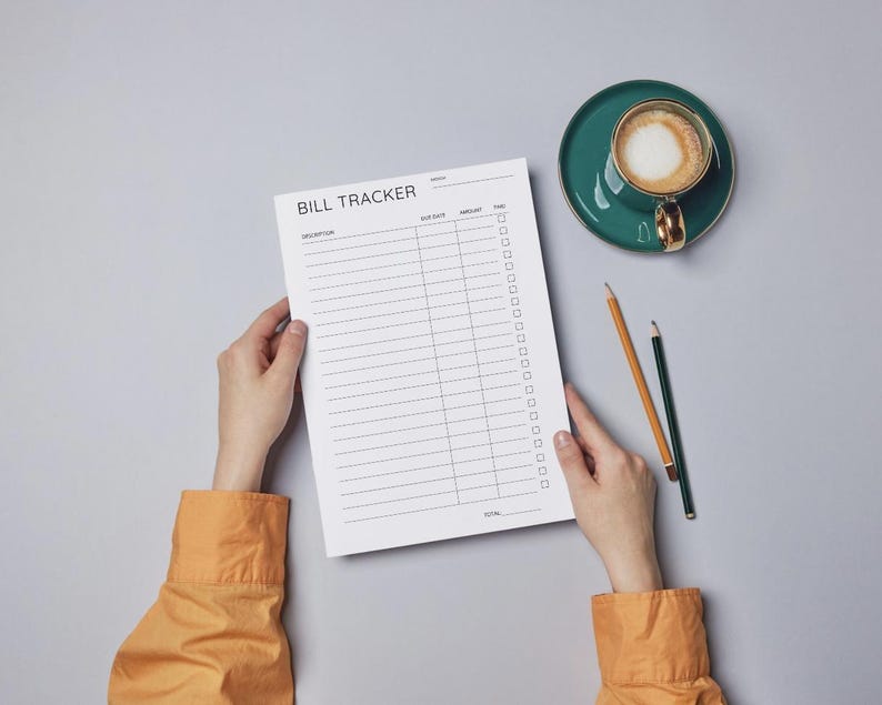Monthly Bill Tracker Printable, Bill Payment Checklist, Bill Organizer ...