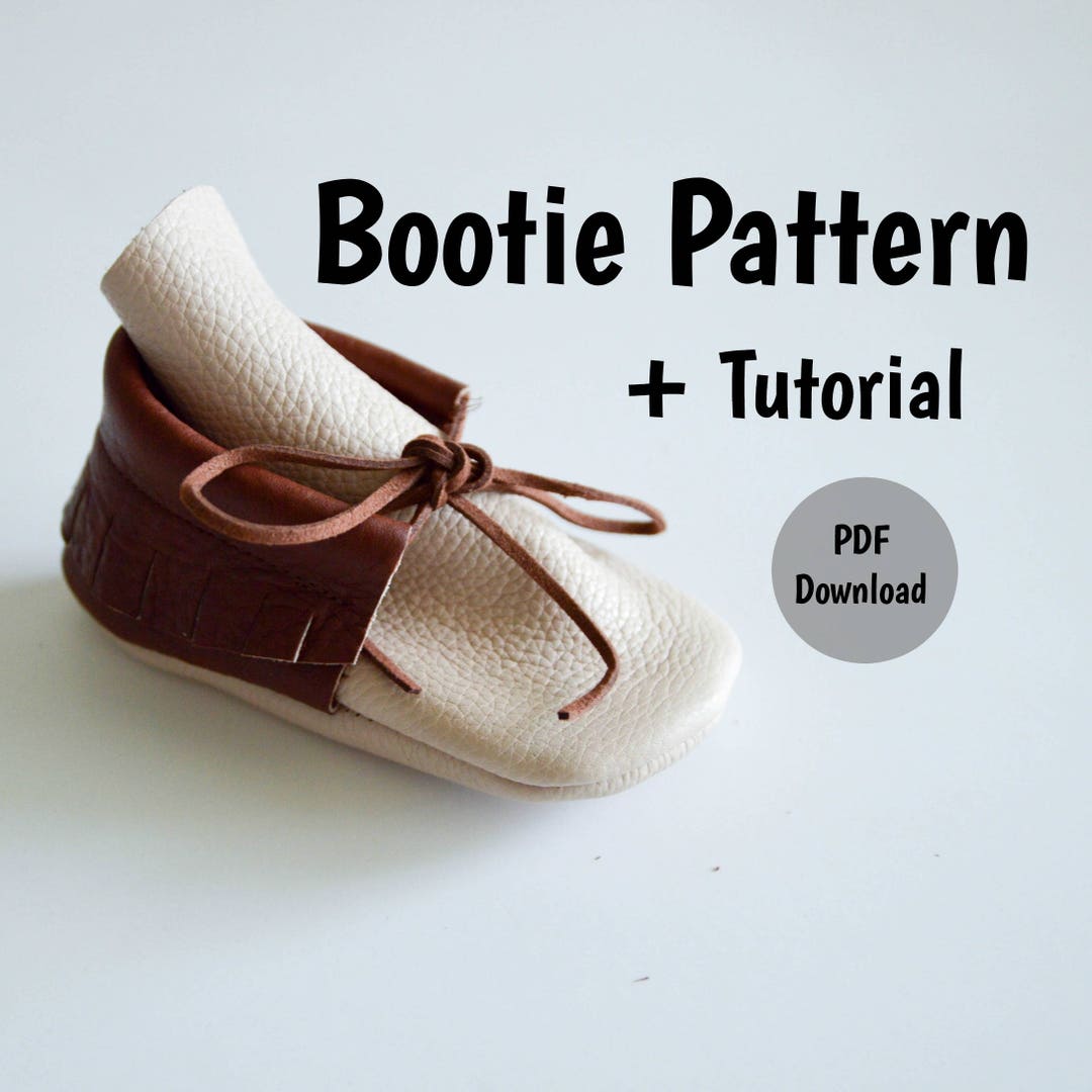 INSTANT DOWNLOAD Leather Baby Bootie Pattern / Leather Boot Pattern ...