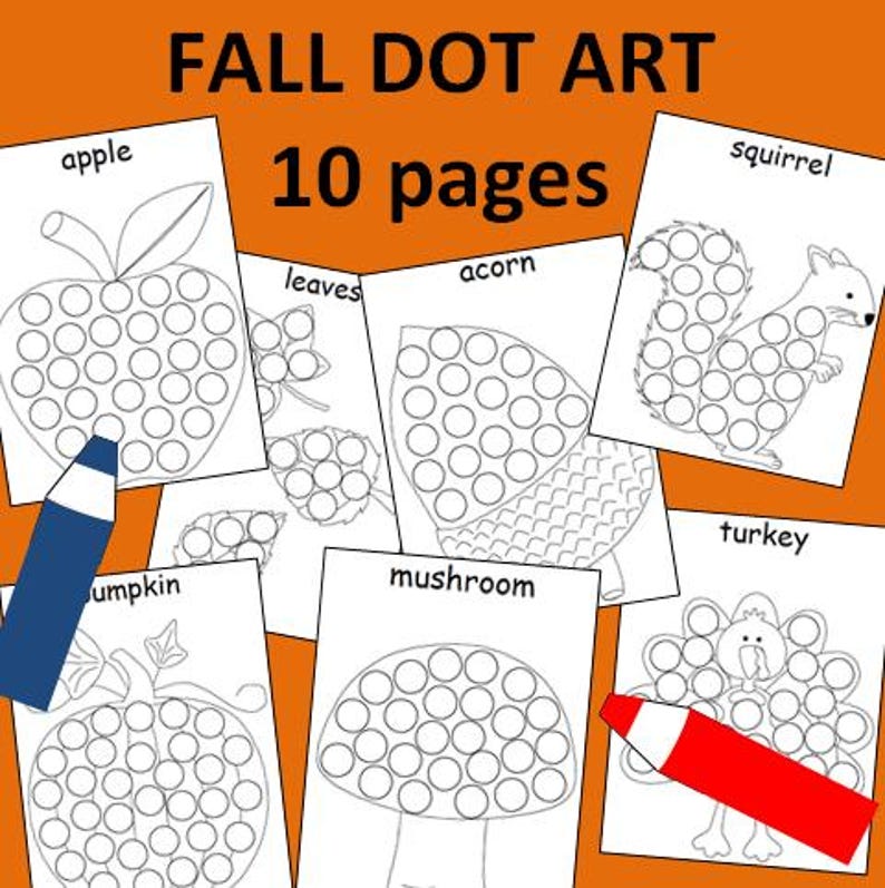 Fall Fine Motor Control Printable Activity Bundle- Cutting Skills, Dot ...