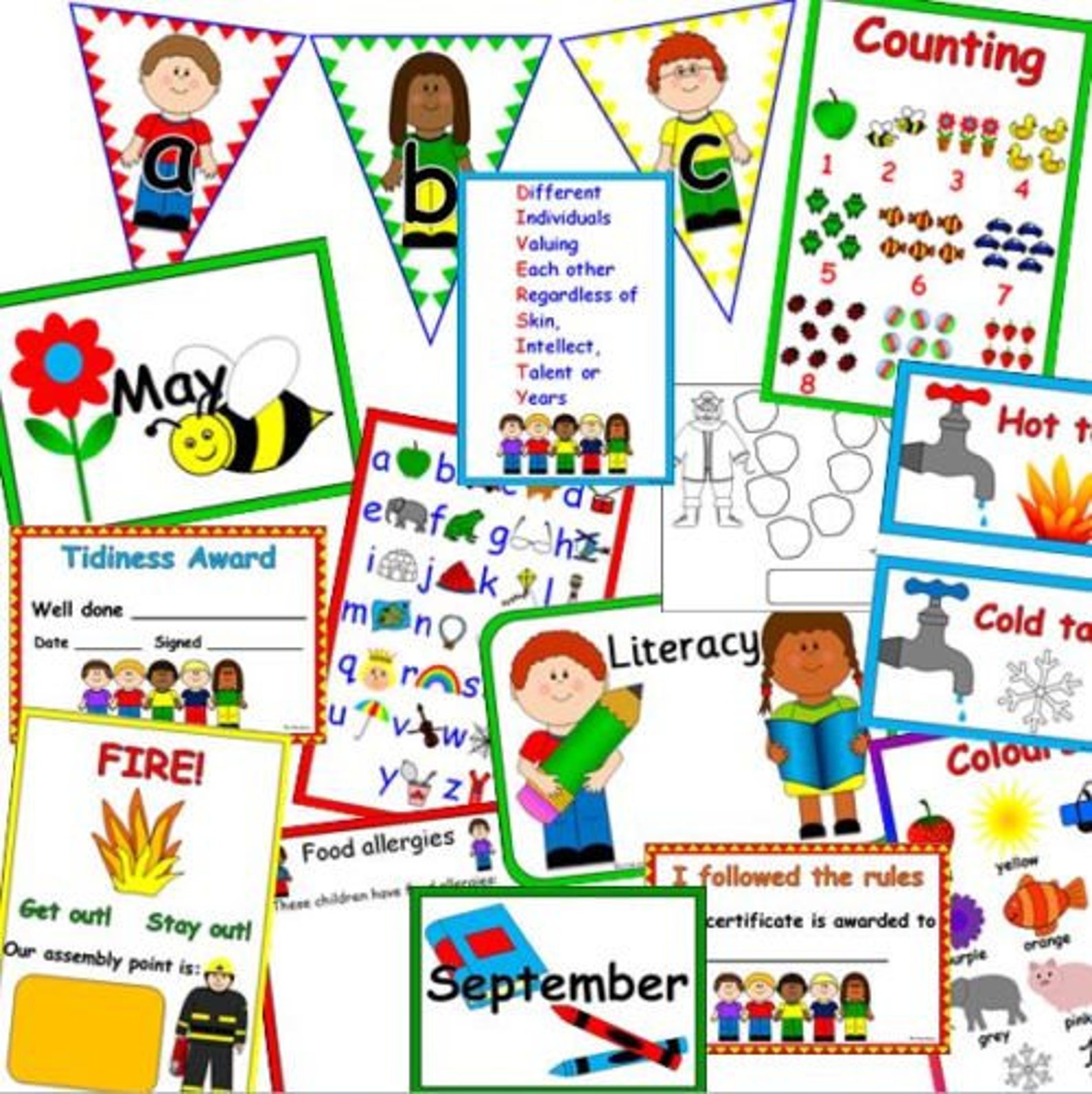 CHILDMINDING POSTERS Printable- Alphabet, Numbers, Welcome, Calendar ...