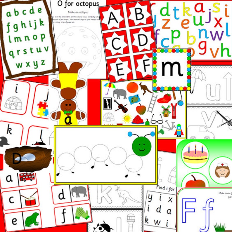 ALPHABET FUN Printables- Literacy, Phonics - Etsy