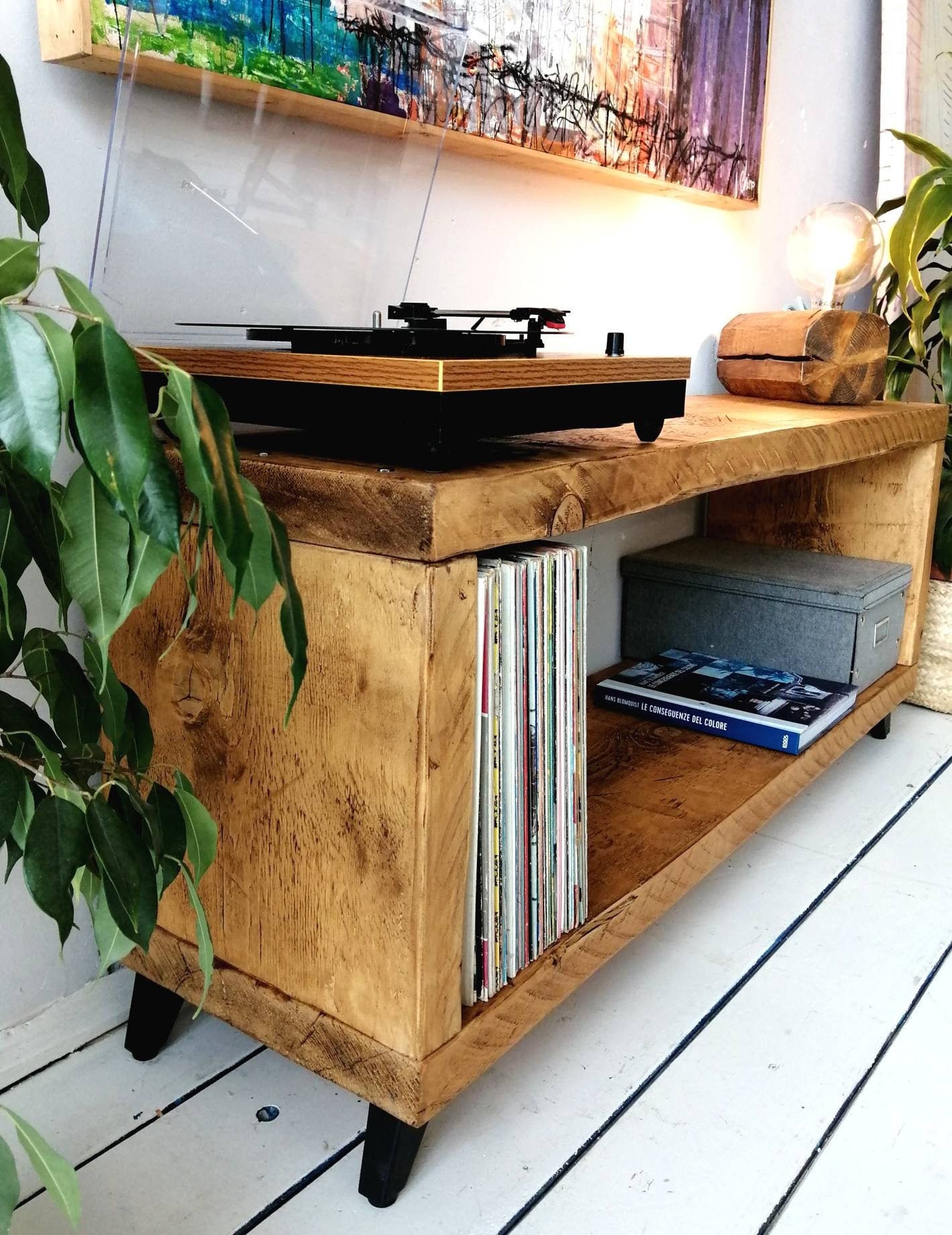 Turntable Furniture Vinyl Storage Media Stand TV Stand | Etsy