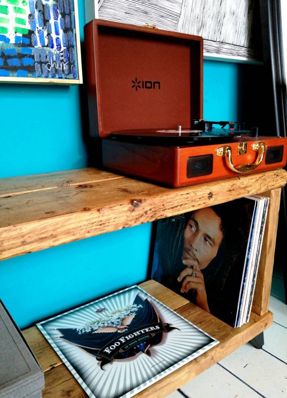 Turntable furniture vinyl storage media stand TV stand | Etsy