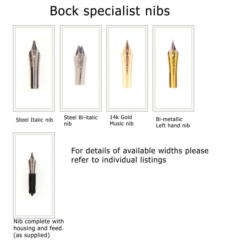 Bock Titanium Semi-flex Nib - Etsy