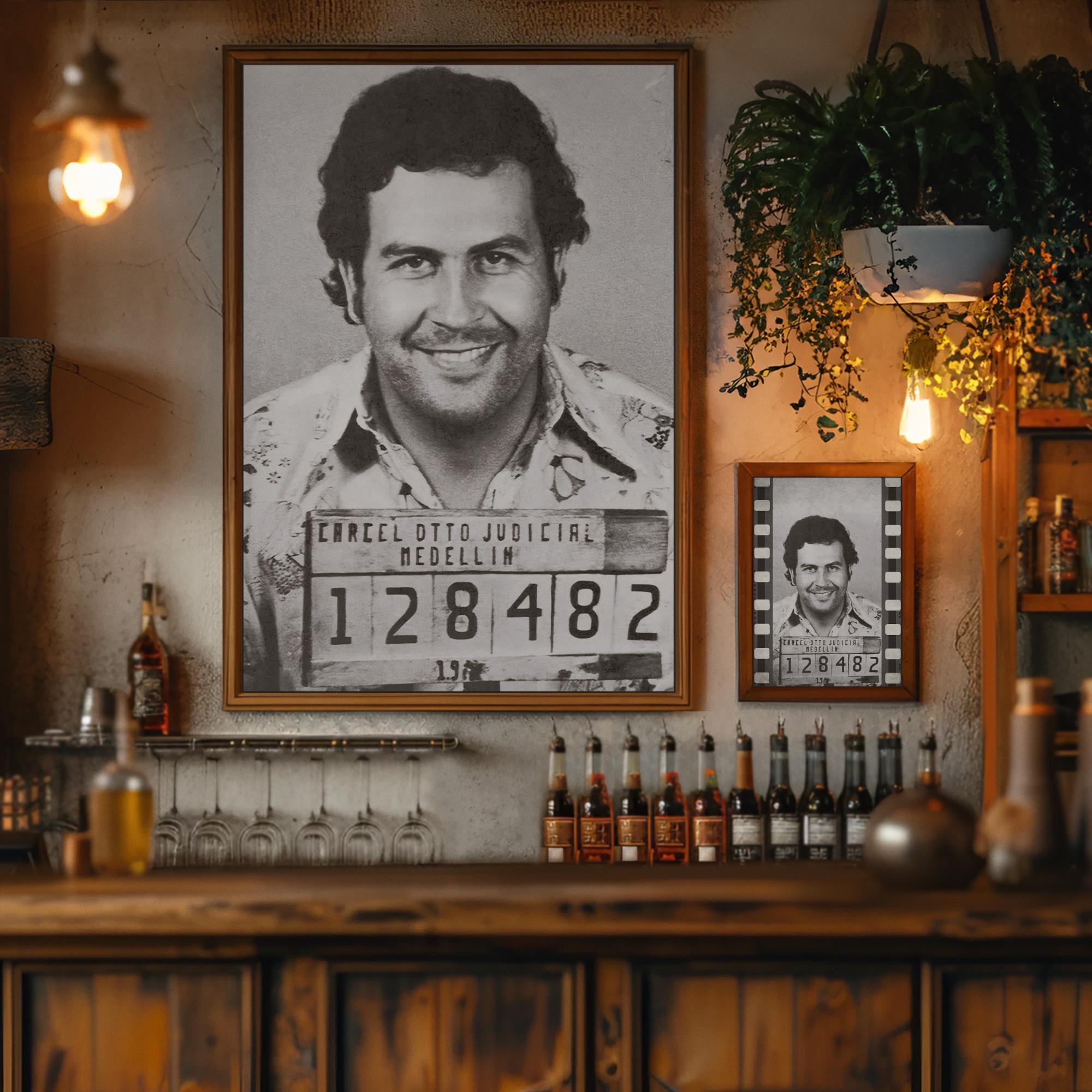 Pablo Escobar Mugshot Poster | Vintage Narcos Wall Art | 10 High-res ...