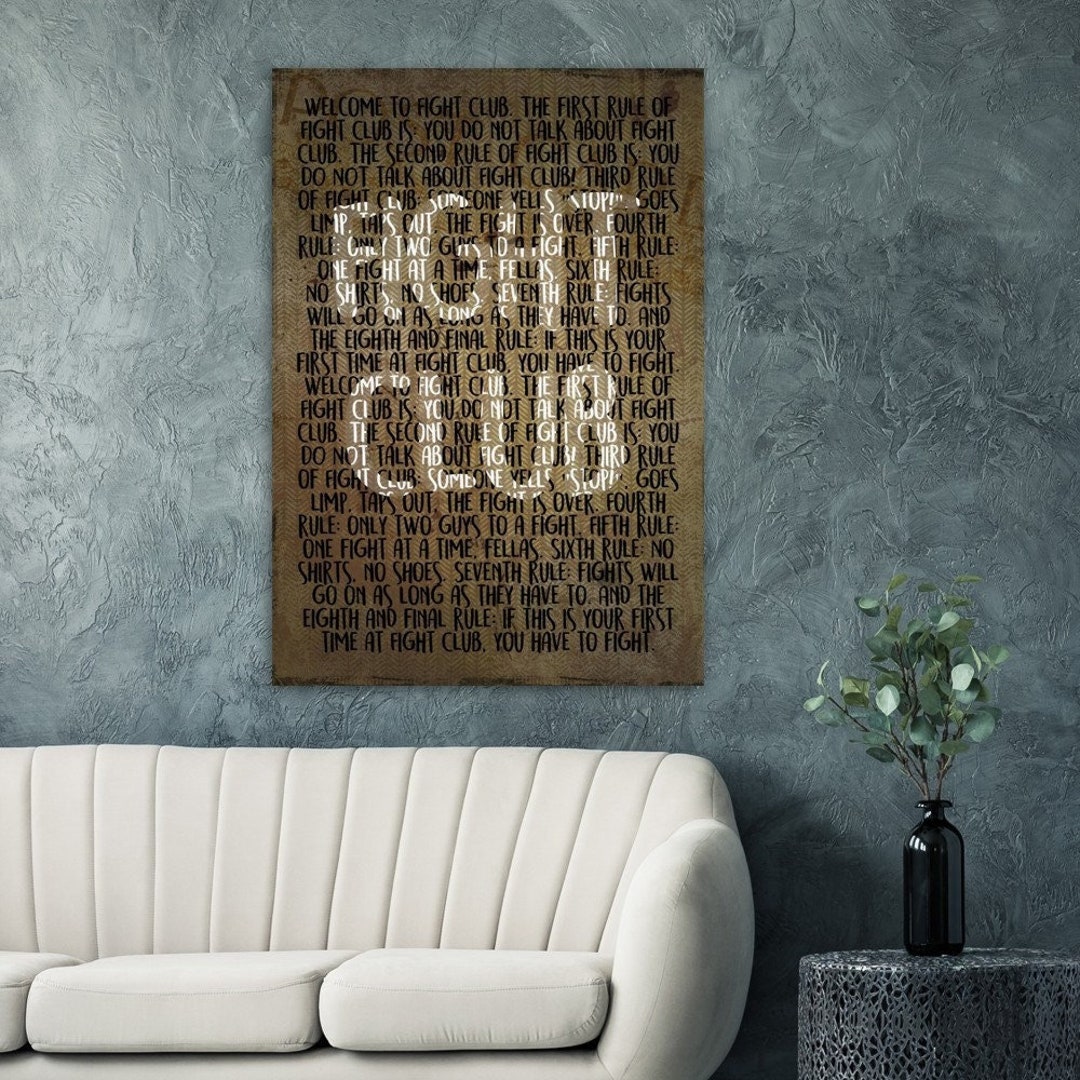 Fight Club Rules Poster