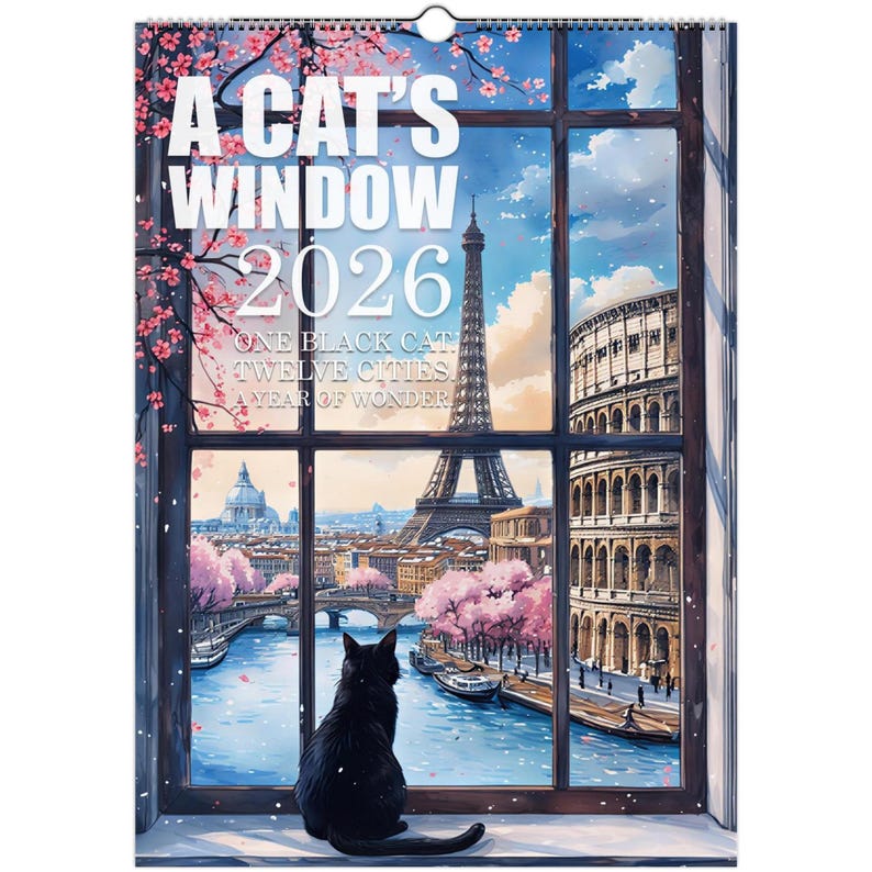 Calendario 2026 "A Cat's Window" - Un gatto nero. Dodici città. Un anno ...