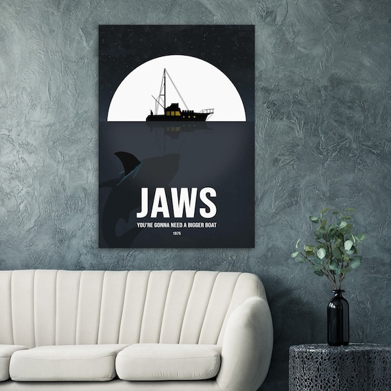 Jaws Poster Jaws Poster Print Jaws Movie Poster Minimalist - Etsy