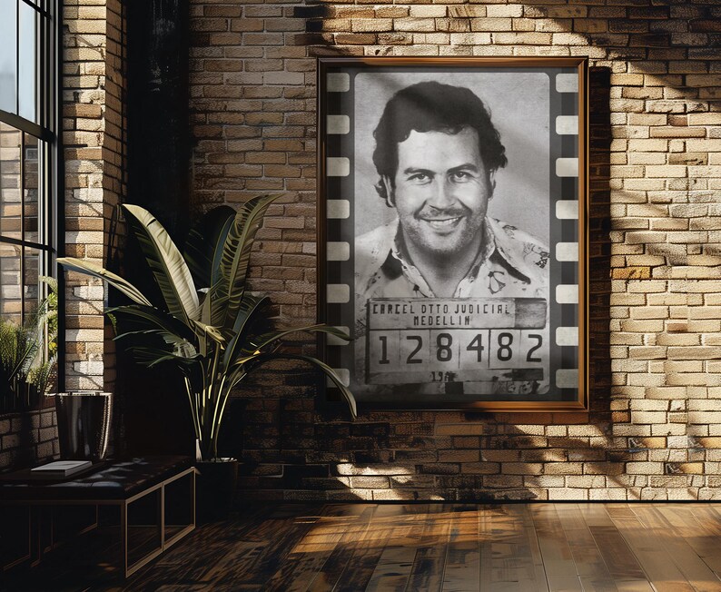 Pablo Escobar Mugshot Poster | Vintage Narcos Wall Art | 10 High-res ...