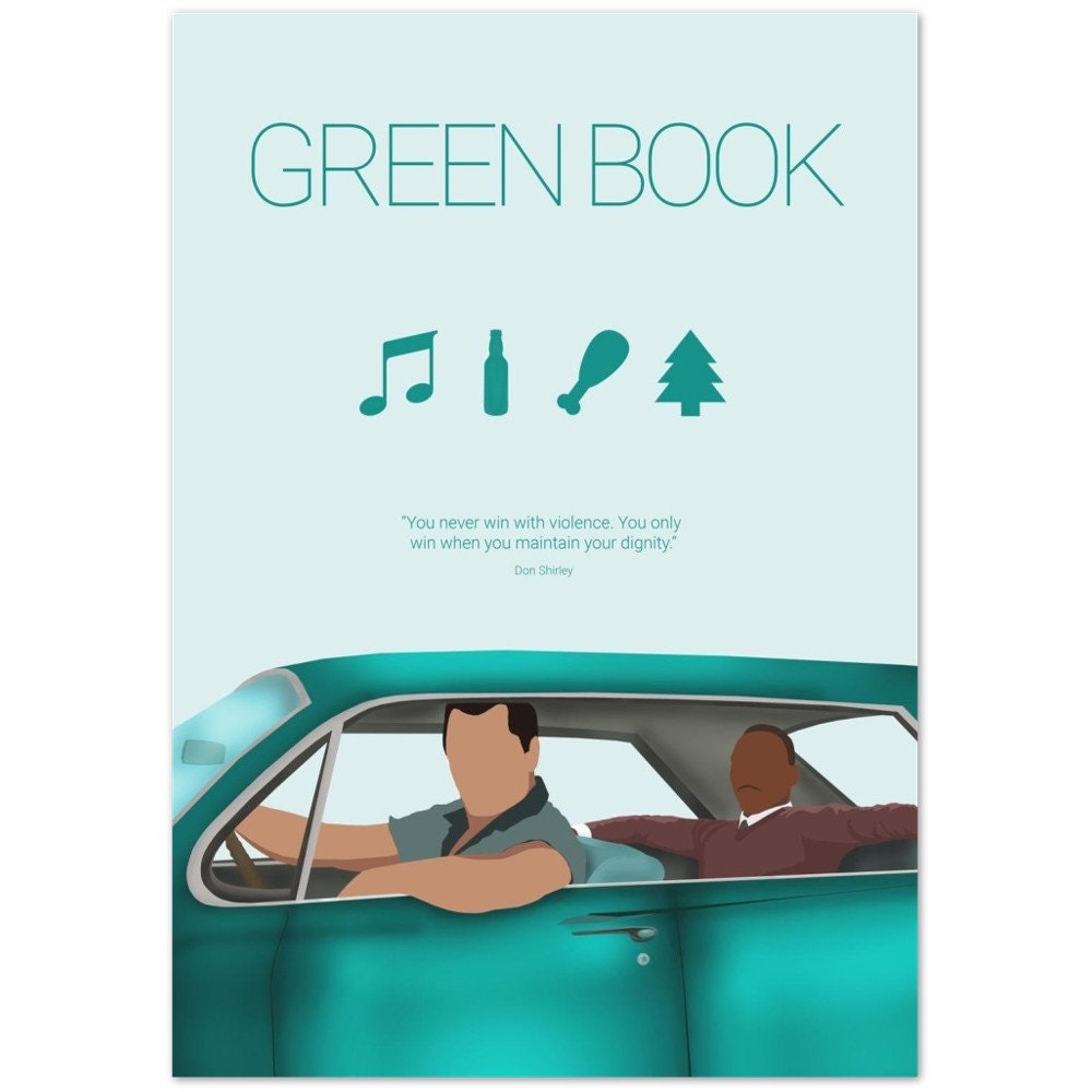 Green Book, Film Poster, Minimalist, Film Poster, Film, Cult, Gift ...