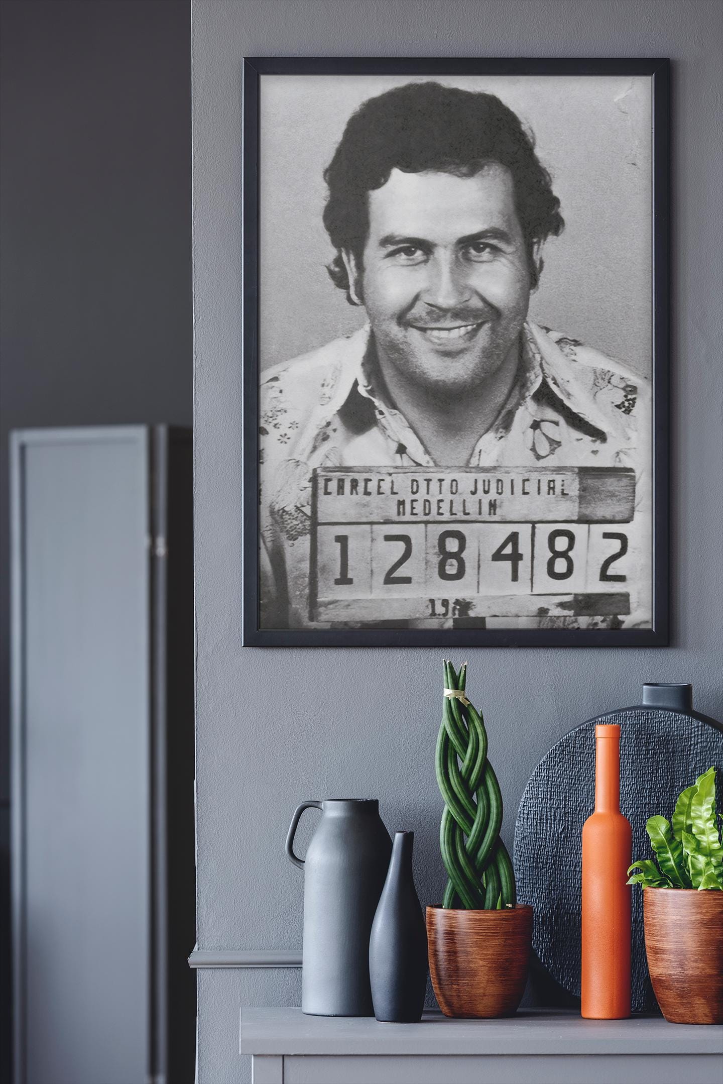 Pablo Escobar Mugshot Poster | Vintage Narcos Wall Art | 10 High-res ...