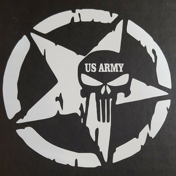 Army Star Punisher Decal - Etsy