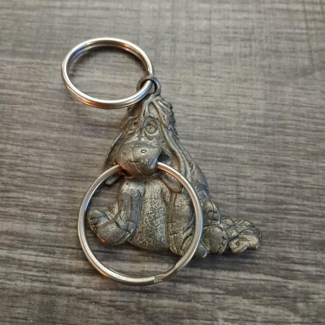 Eeyore Keychain Vintage Pewter - Etsy