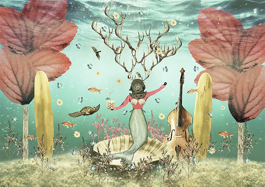 The Birth of Winona, Surreal Poster, Original Wall Art, Housewarming ...