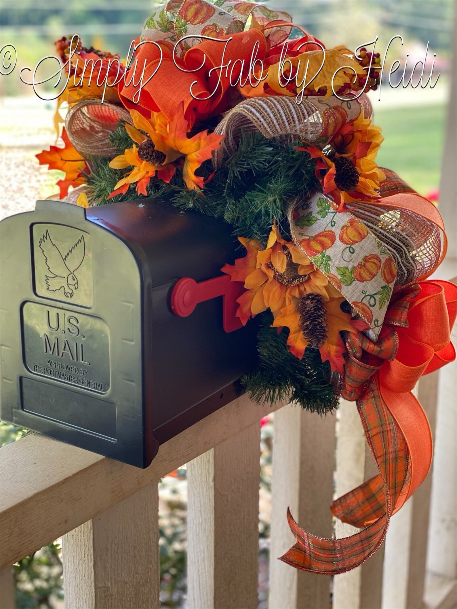 Mailbox Decor Mailbox Swag Fall Mailbox Swag Fall Decor - Etsy